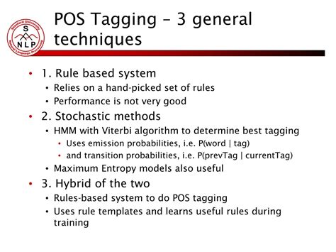 Ppt Enhancing Part Of Speech Tagging Using Hybrid Techniques