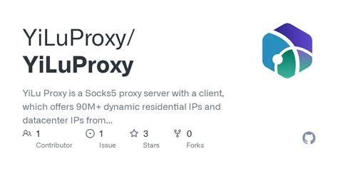 GitHub YiLuProxy YiLuProxy YiLu Proxy Is A Socks5 Proxy Server With