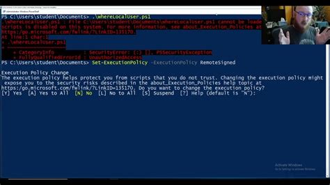 Powershell 08 Allowing Scripts To Run With Set Executionpolicy Youtube
