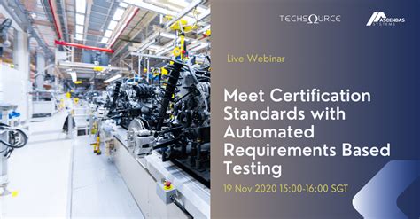 Webinar Meet Certification Standards With Automated Requirements Based