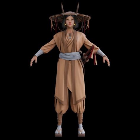 Rig D Model In Maya Blender Model Uv Realistic D Character With Fur Texture By Srogasky