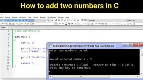 How To Add Two Numbers In C C Programming मे दो नम्बर को कैसे जोड़े