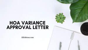 HOA Variance Approval Letter Get FREE Letter Templates Print Or Download