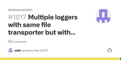 Multiple Loggers With Same File Transporter But With Different Labels · Issue 1017 · Winstonjs