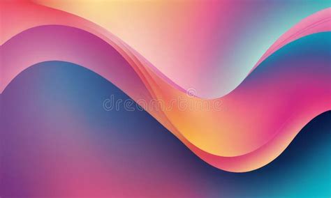 Vibrant Abstract Features Overlapping Curved Lines In Pink Blue And