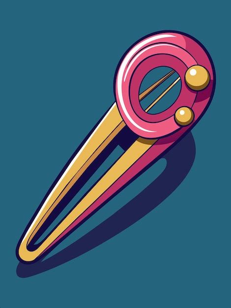 A Pink And Gold Pin With A Gold Tip Premium Ai Generated Vector