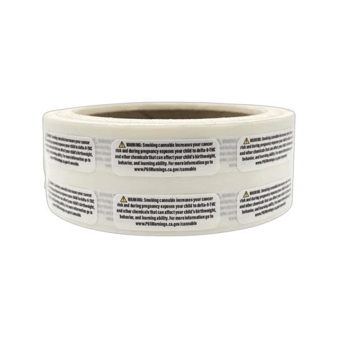 Ca Prop 65 Warning Labels 1 5 X 5 In Brand King