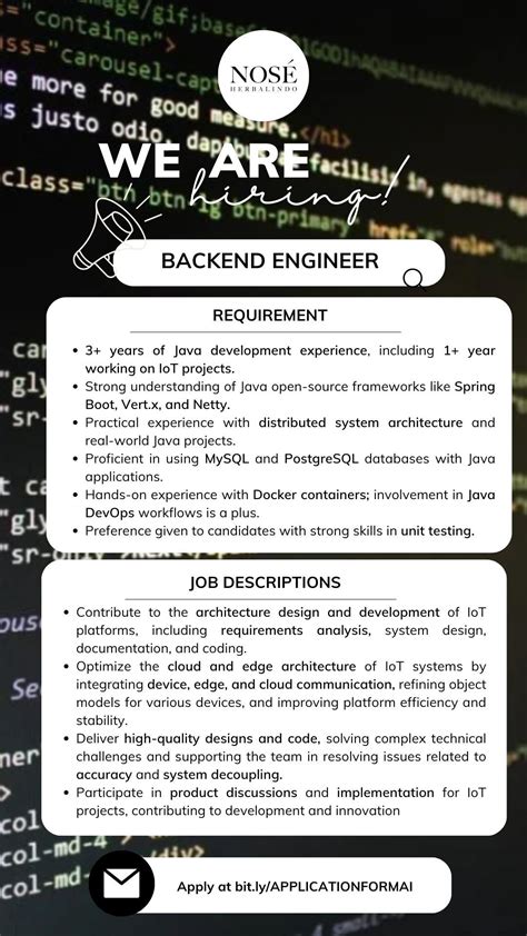 Jobseeker Java Flutter It Javaengineer Flutterengineer Backend