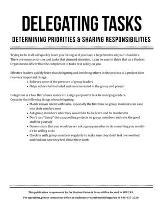Delegating Tasks To Others PDF
