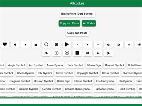 Bullet Point Dot Symbol Copy And Paste Alt Codes By Alt Codes