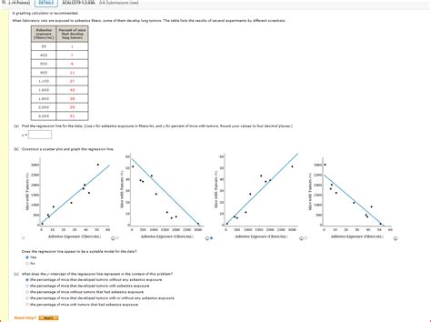 Solved A Find The Regression Line For The Data Use X For
