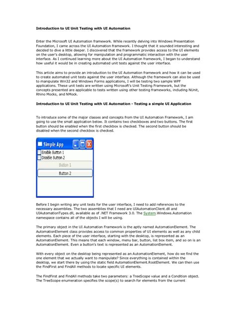 introduction to ui unit testing with ui automation pdf system