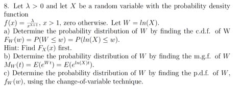solved let λ 0 ﻿and let x ﻿be a random variable with the