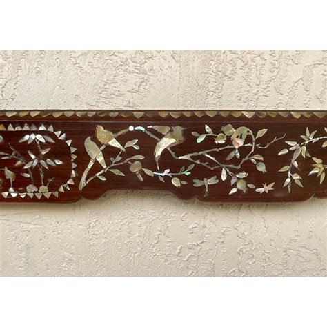 19c Chinese Handcarved Walnut Wood And Mother Of Perl Architectural Element Chairish