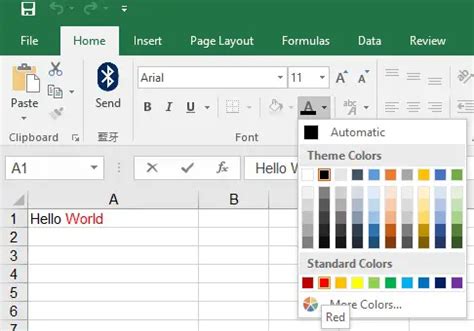 Excel VBA Change Partial Text Color In Cell