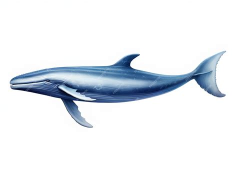 Blue Whale In White Background Blue Whale Isolated Raster Object 3d Blue Whale Illustration