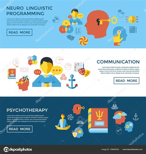 Digital Vector Neuro Linguistic Programming Icon Set Infogprahics Stock Vector Image By