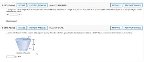 Solved 0 25 Points SCALCET9 6 XP 4 005 To Two Decimal Chegg Com