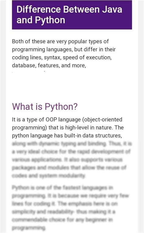 Solution Difference Between Java Python Studypool