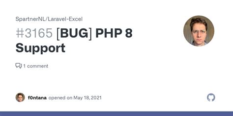 [bug] php 8 support · issue 3165 · spartnernl laravel excel · github