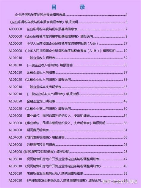 会计们收好2023年企业所得税汇算清缴37张纳税申报表及填写说明 知乎