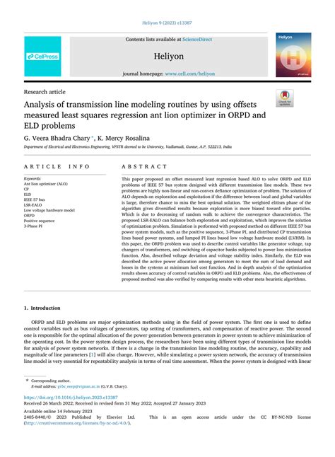 Pdf Analysis Of Transmission Line Modeling Routines By Using Offsets Measured Least Squares