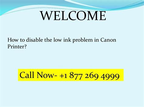 Ppt How To Disable The Low Ink Problem In Canon Printer Powerpoint Presentation Id 8375794