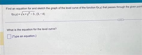 Solved Find An Equation For And Sketch The Graph Of The Chegg