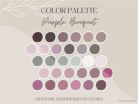 Procreate Color Palette Flower Violet Purple Instant Download