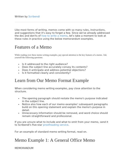 Memo Notes Pdf Memorandum