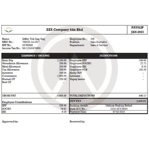 [ms excel] payslip salary slip templates 5 formats shopee malaysia