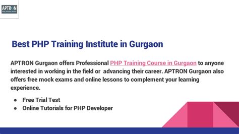 Ppt Php Training In Gurgaon Powerpoint Presentation Free Download Id11824702