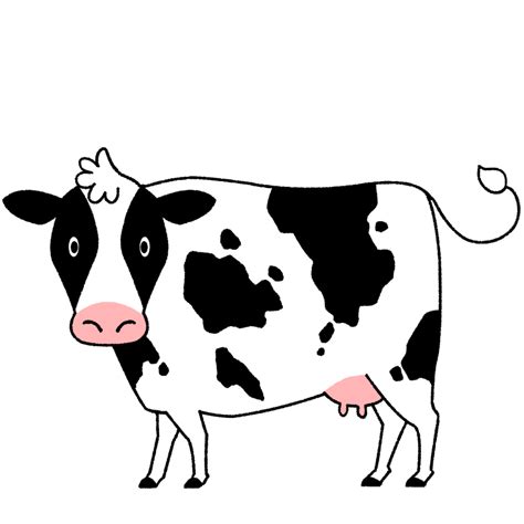 牛のフリーイラスト素材 無料のイラスト素材 タダ絵