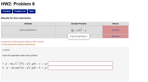 solved hw2 problem 6 previous problem list next results for