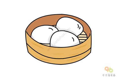 笼屉里的馒头简笔画 主食简笔画