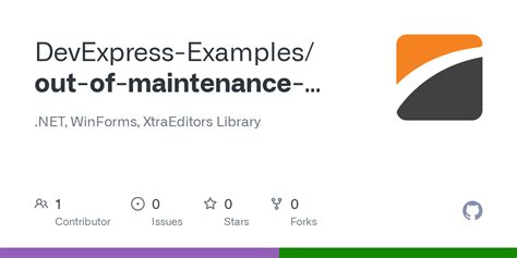 github devexpress examples out of maintenance how to create a