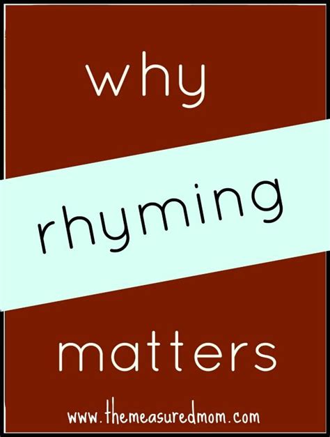 Why Is Rhyming Important The Measured Mom Nursery Rhymes