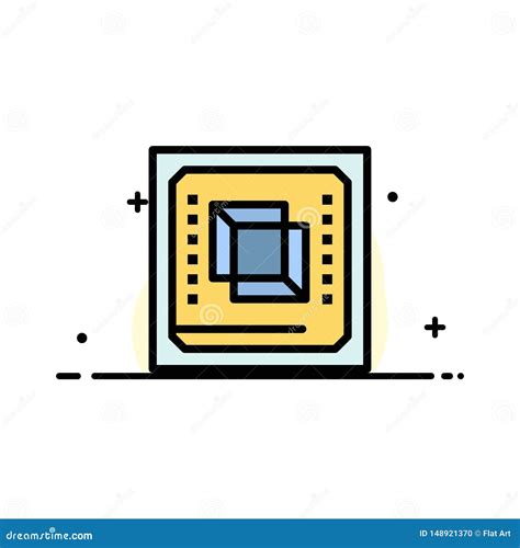 Chip Computer Cpu Hardware Processor Business Flat Line Filled Icon