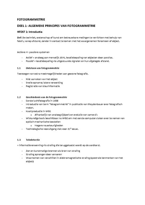 Samenvatting Fotogrammetrie Warning Tt Undefined Function 32 Warning Tt Undefined