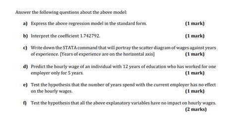 solved ss df ms 500 consider the following stata output