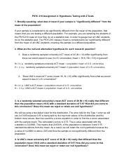 Understanding Hypothesis Testing With Z Tests Course Hero