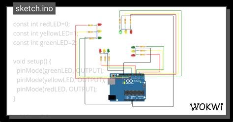 ไฟจราจร Wokwi Esp32 Stm32 Arduino Simulator