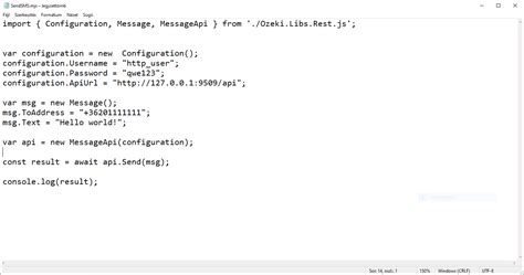 Node Js Send Sms With The Rest Api Code Sample