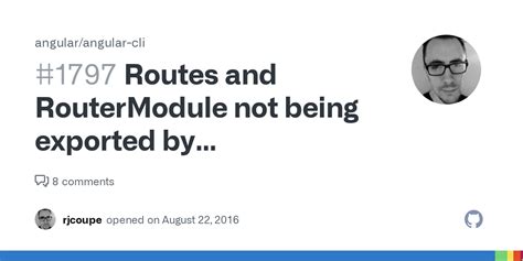 Routes And Routermodule Not Being Exported By Angularrouter · Issue