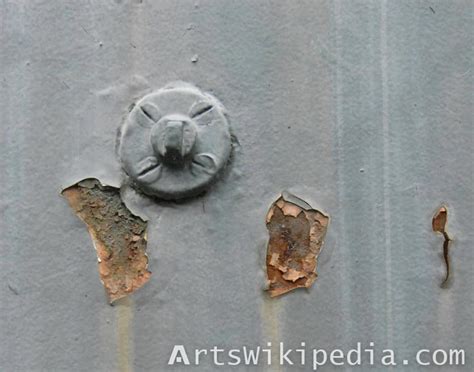 Painted Rust Metal Bolt