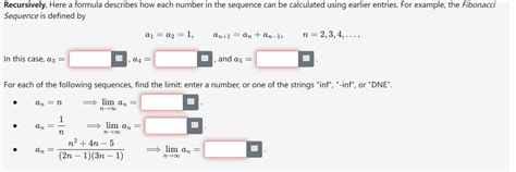 Solved Recursively Here A Formula Describes How Each Number