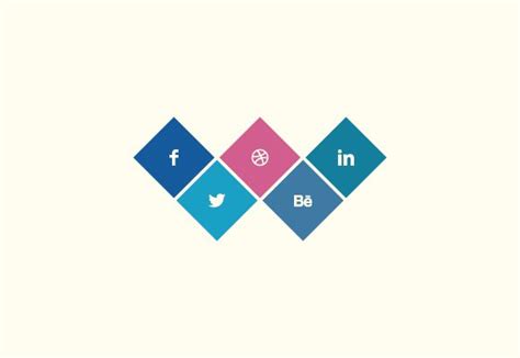 Social Rhombus Icons Css Psd Freebiesbug