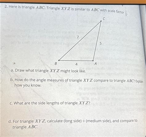 Solved Here Is Triangle Abc Triangle Xyz ﻿is Similar To Abc