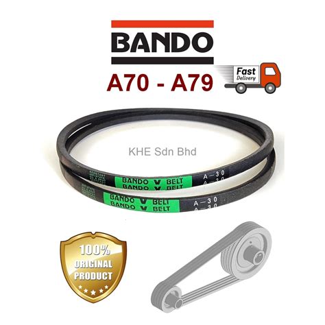 Bando Belt A70 A71 A72 A73 A74 A75 A76 A77 A78 A79 Mesin Motor Belt